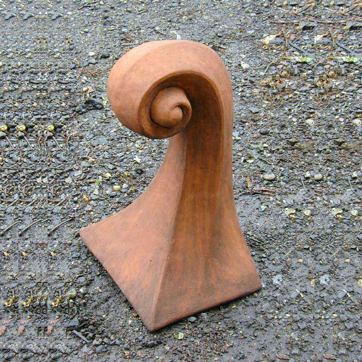 45 Degree finials: Large swan neck scroll hip end finial - 45 degree