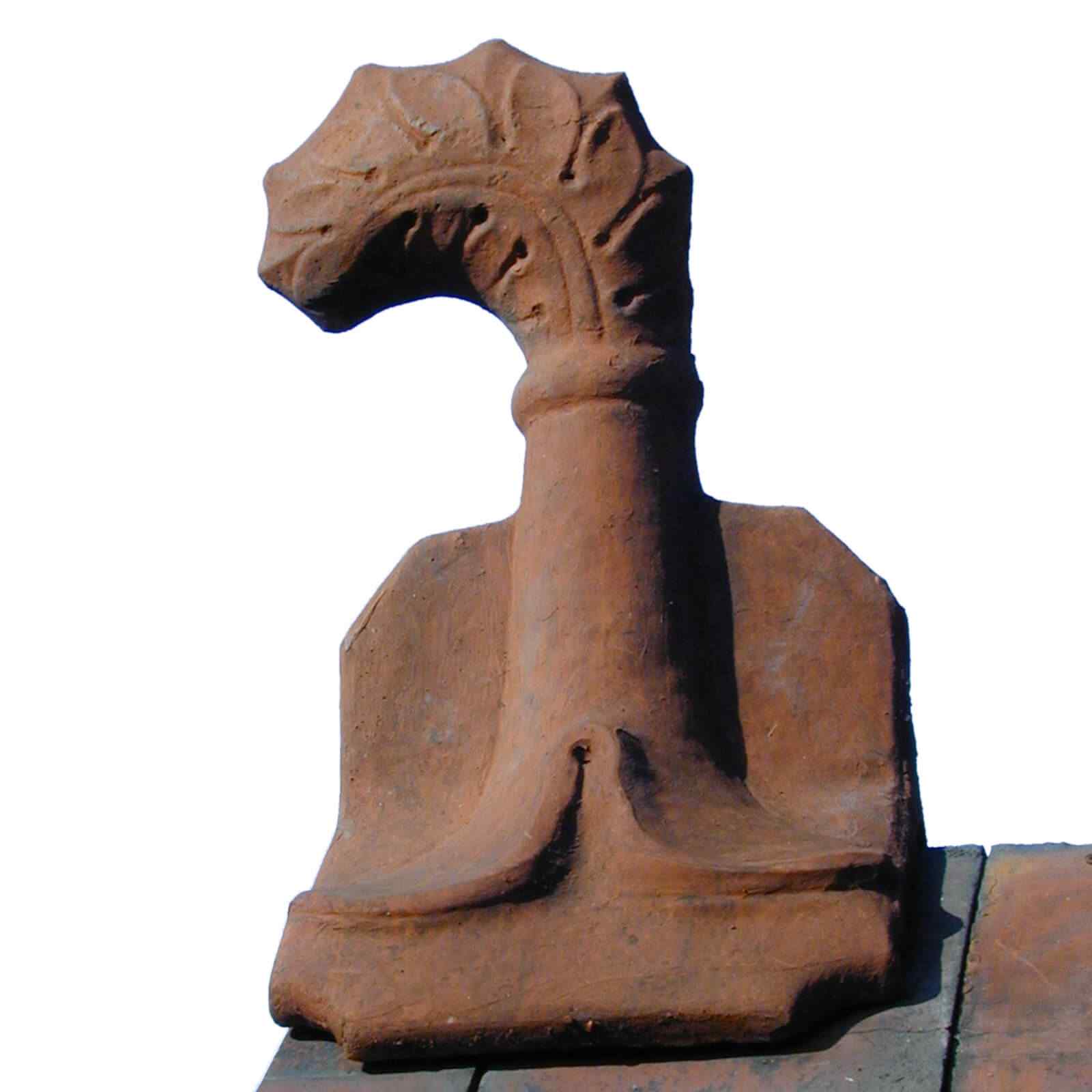 45 Degree finials: Curved leaf ridge finial - 45 degree